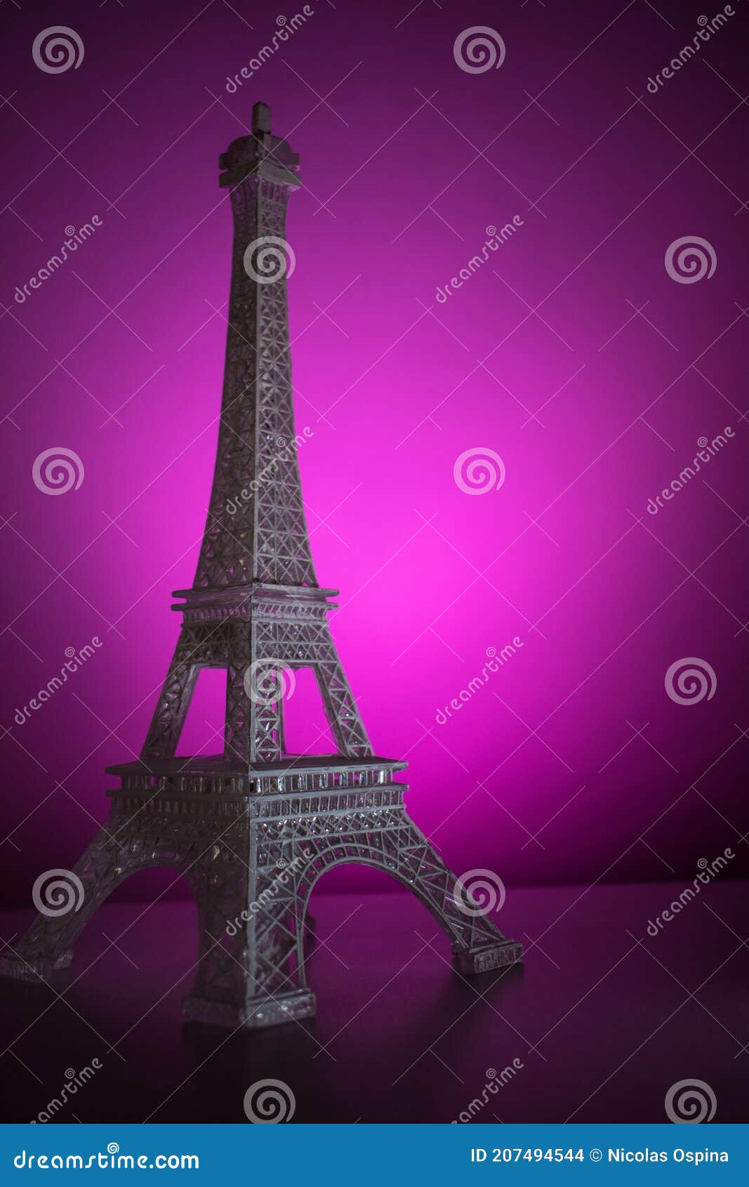 Colorful Eiffel tower stock photo. Image of french, symbol - 207494544