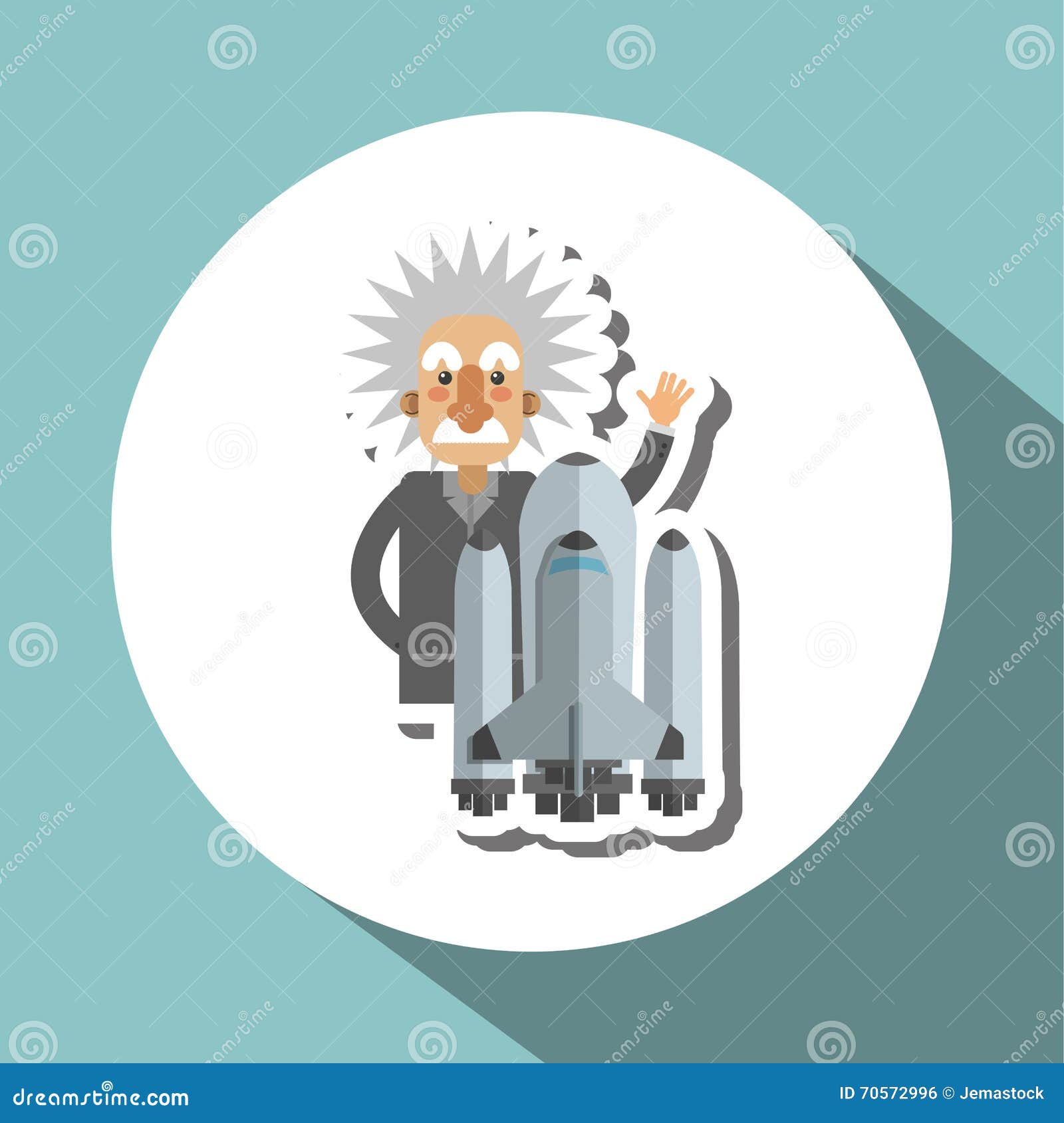 Colorful Einstein Design Over White Background Stock Vector ...