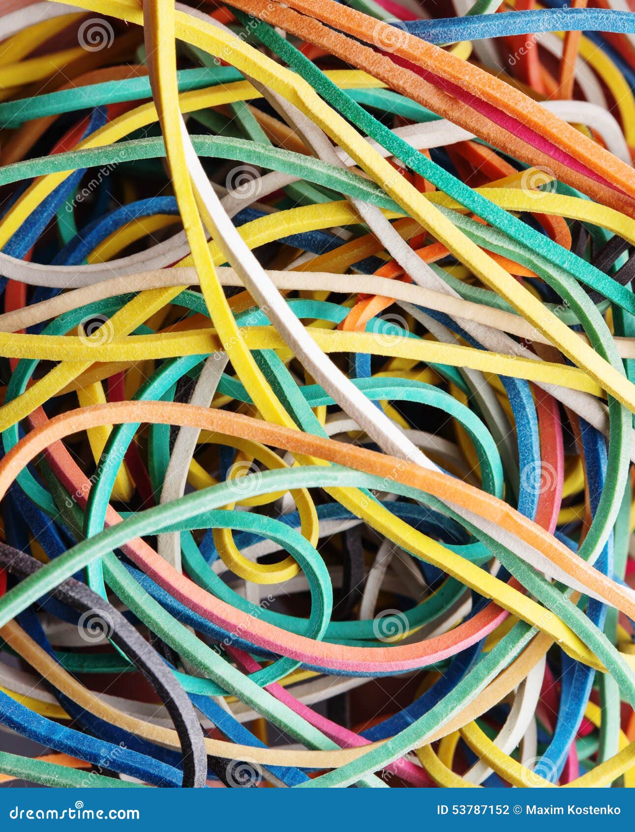 Colorful elastic bands stock photo. Image of macro, green - 53787152
