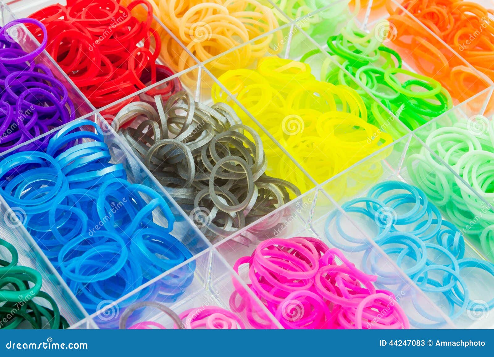 Colorful of Elastic Loom Bands. Stock Image - Image of hook, coloured ...