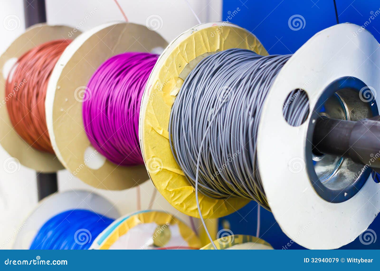 Colorful electric cable stock image. Image of plastic - 32940079