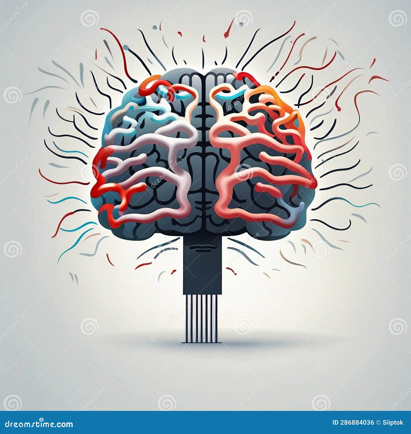 Structure Of The Brain Neuron Cartoon Vector | CartoonDealer.com #210961231