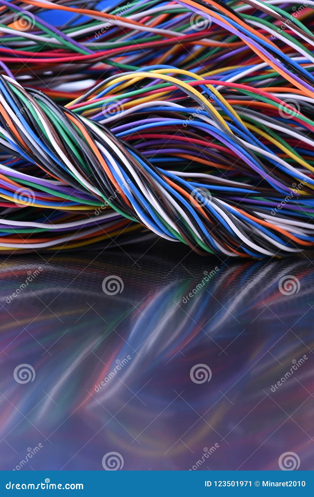 Colorful electrical cables stock image. Image of plastic - 123501971