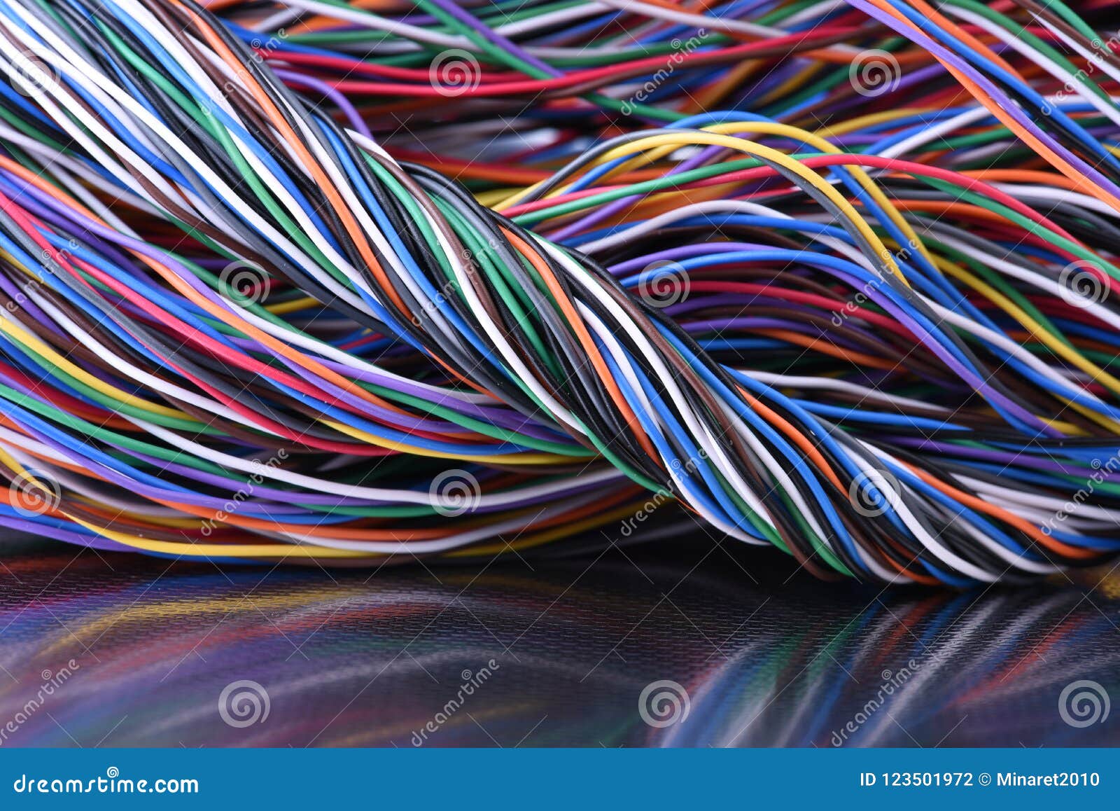 Colorful electrical cables stock photo. Image of cord - 123501972