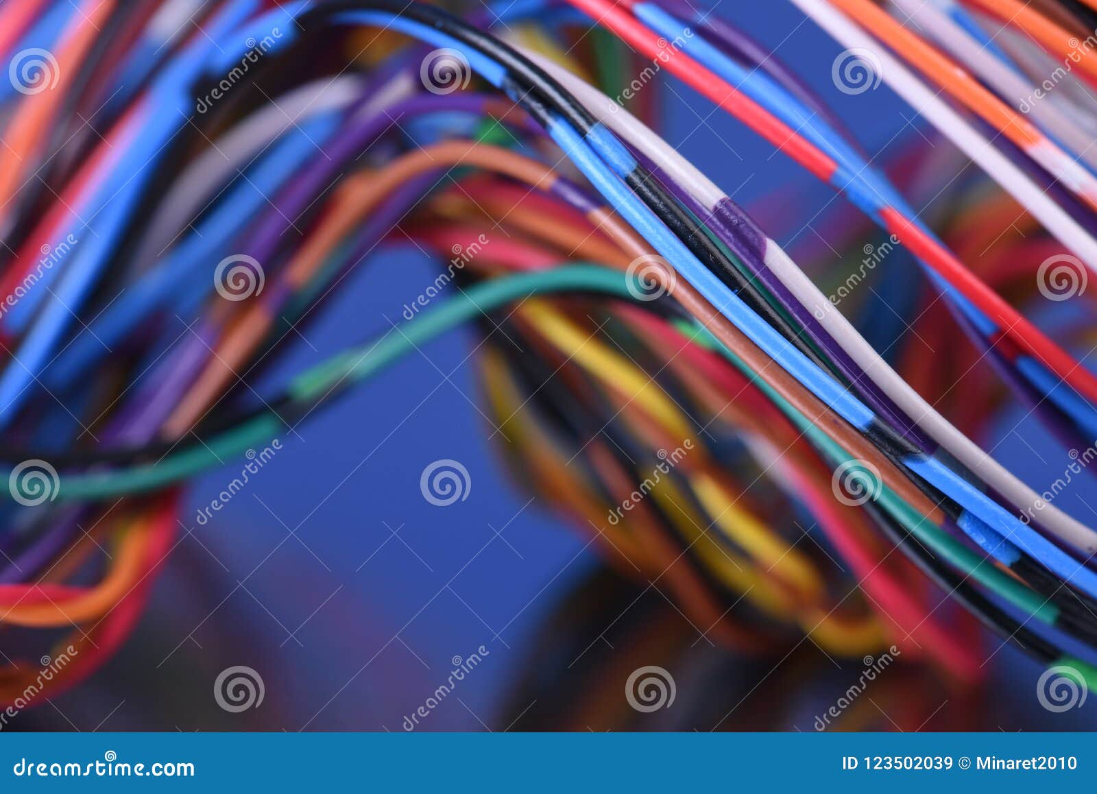 Colorful electrical cables stock image. Image of macro - 123502039