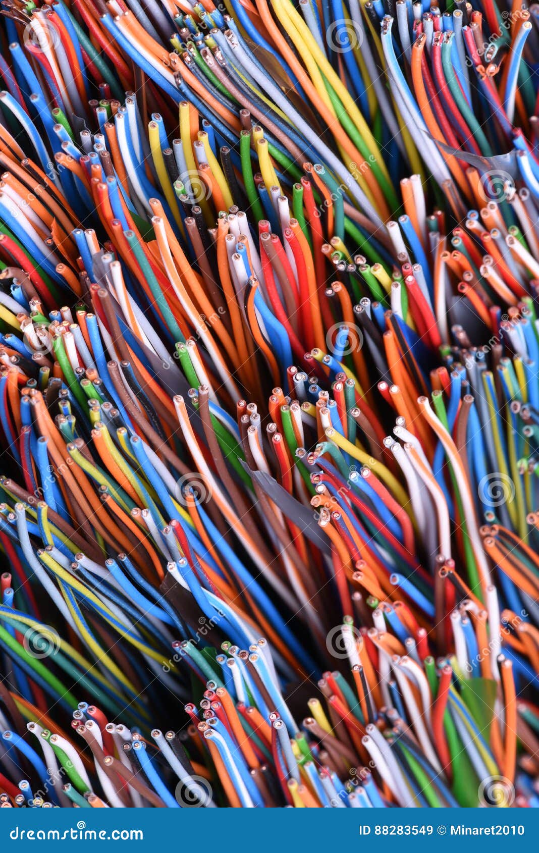 Colorful Electrical Cables and Wires Stock Image - Image of white ...