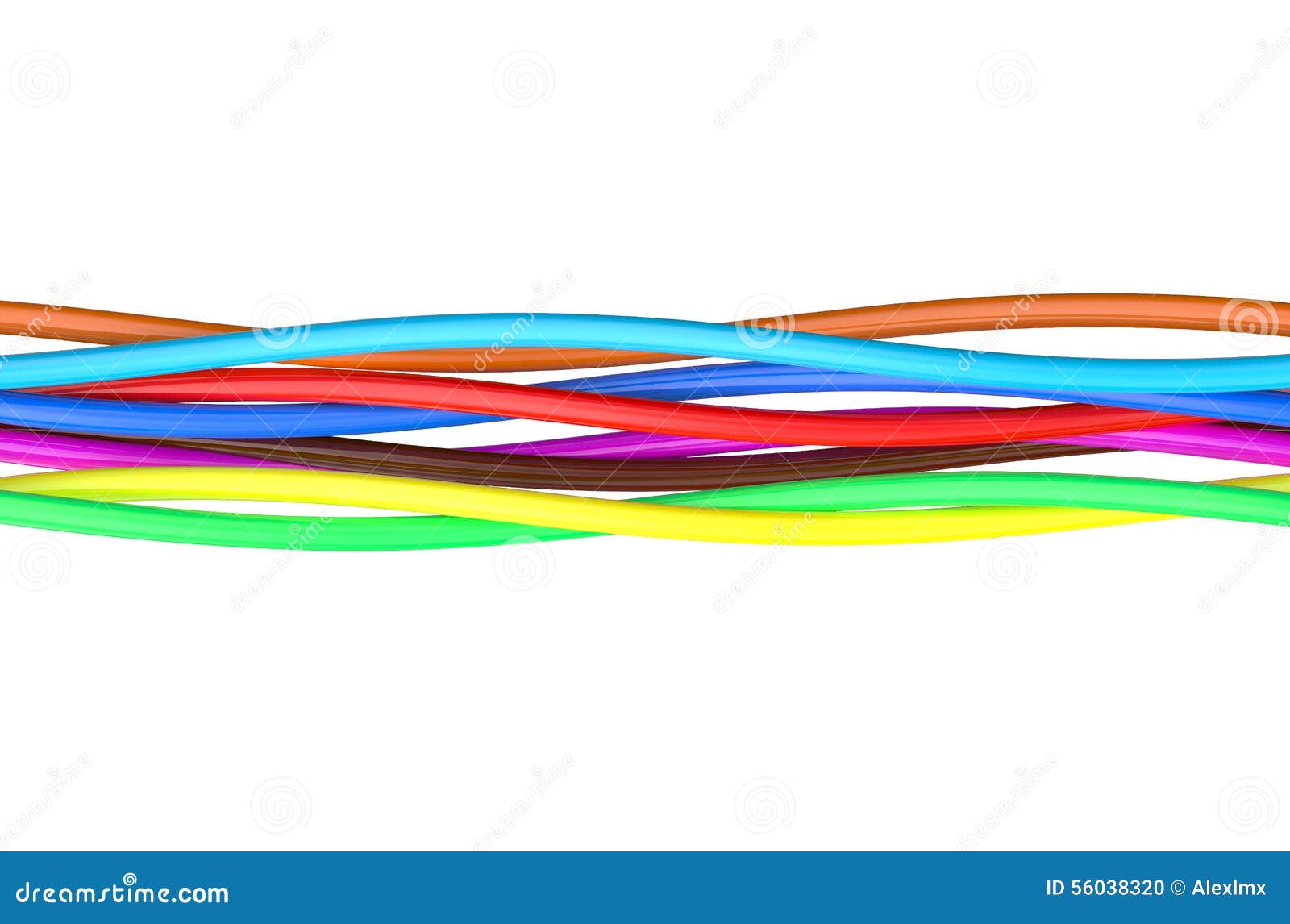 Electrical Cables. Set With Varieties Of Electric Wire Cartoon Vector ...