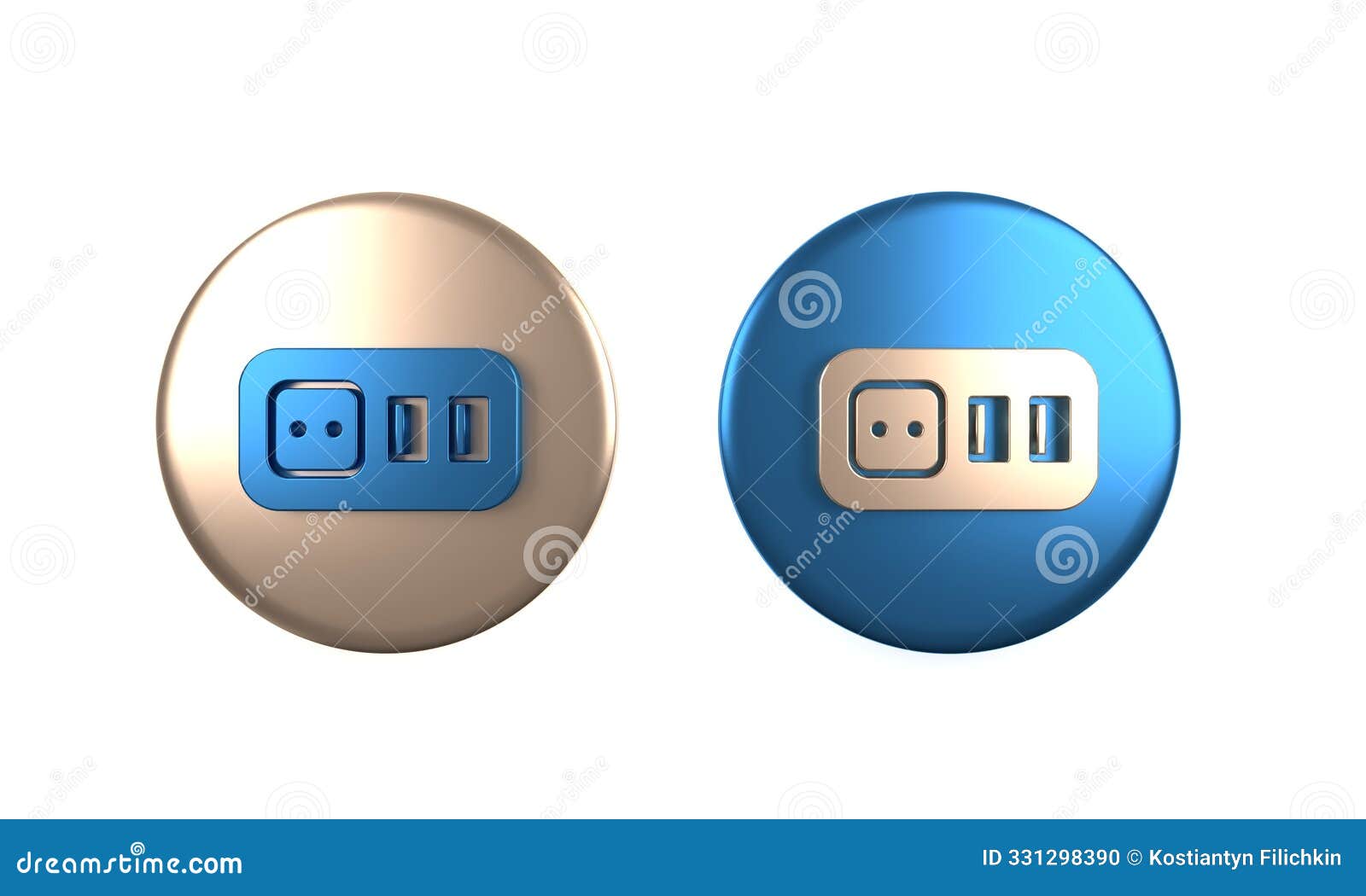 Colorful Electrical Outlet Icon Isolated on White Background. Power ...