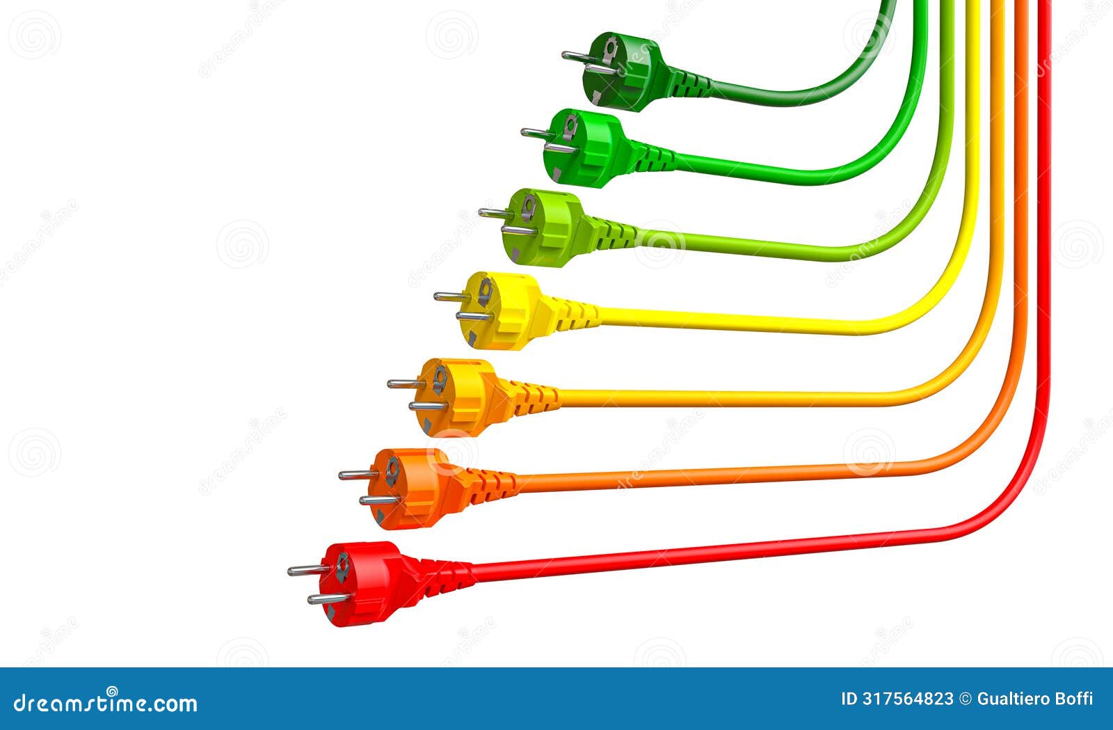 Colorful Electrical Plugs on Transparent Background Stock Illustration ...