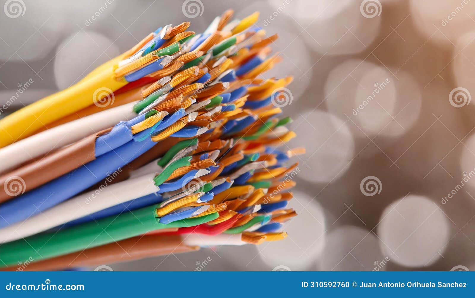 Colorful Electrical Wires Closeup Stock Illustration - Illustration of ...