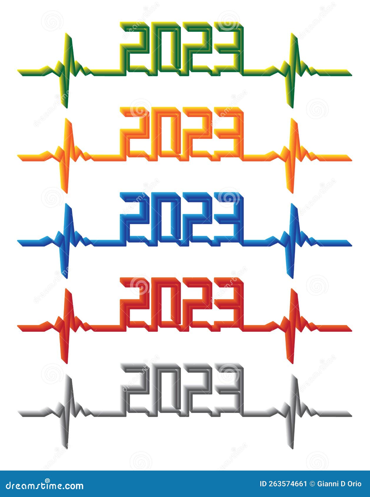 Colorful 2023 Calendar Vector Design | CartoonDealer.com #250091107