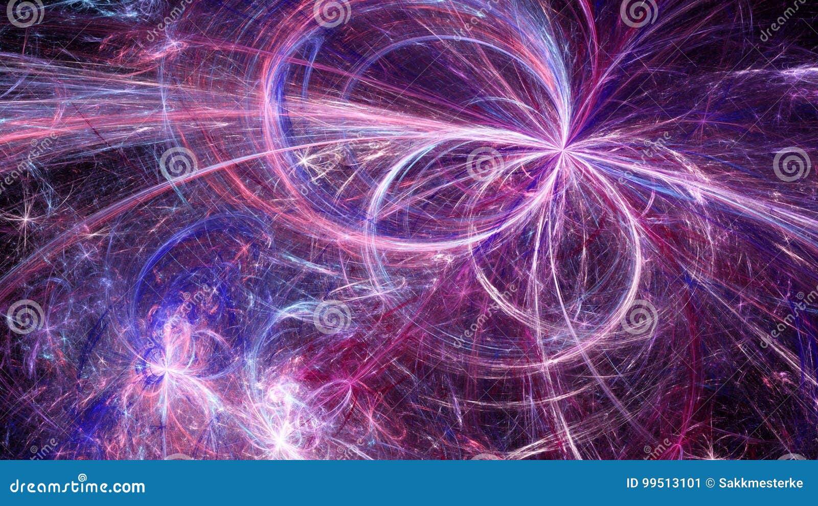 Colorful Electromagnetic Plasma Fields in Space Stock Illustration ...