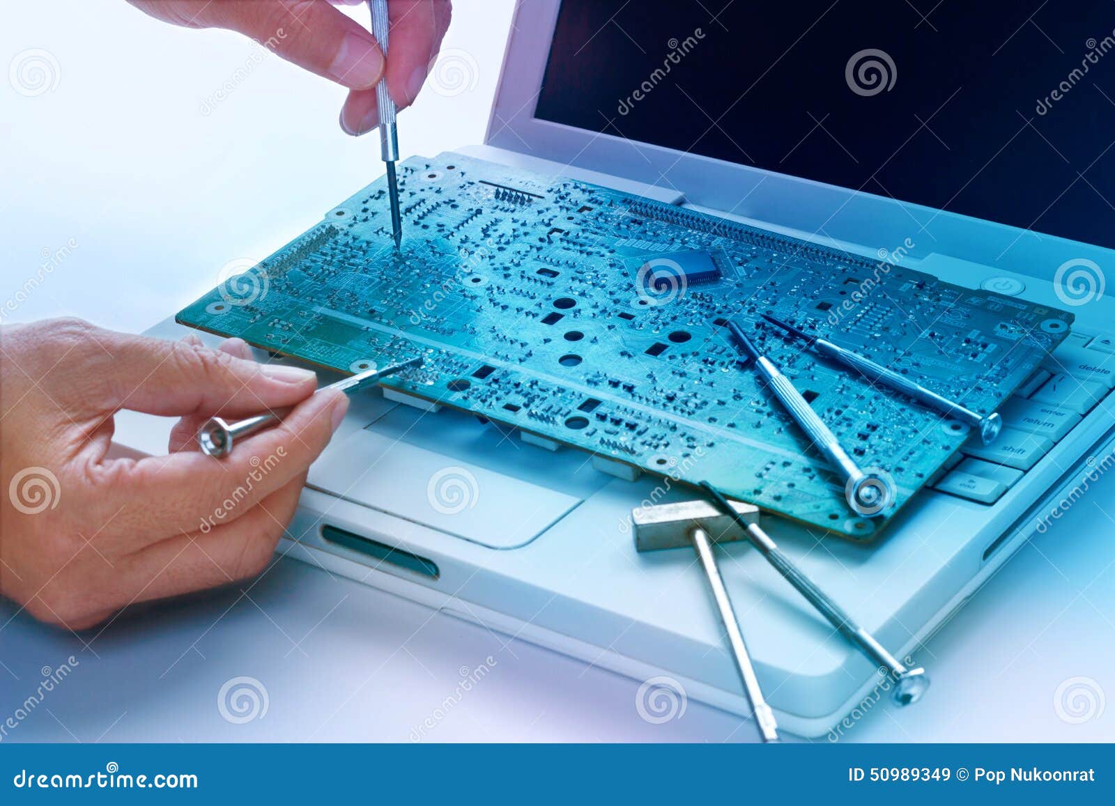 Colorful Electronic Board and Tools Repairs, Vibrant Concept Stock ...