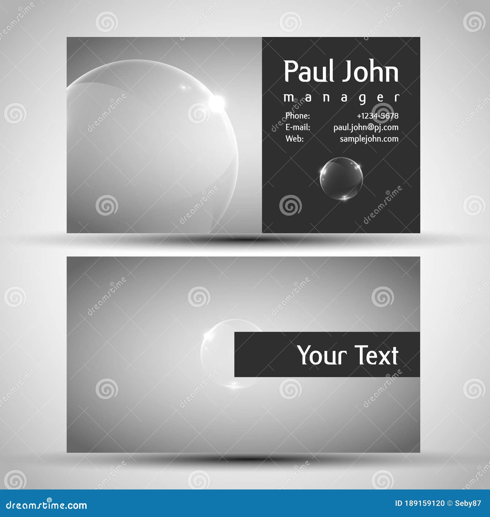 Colorful and Elegant Business Card Design with Front and Back Side ...