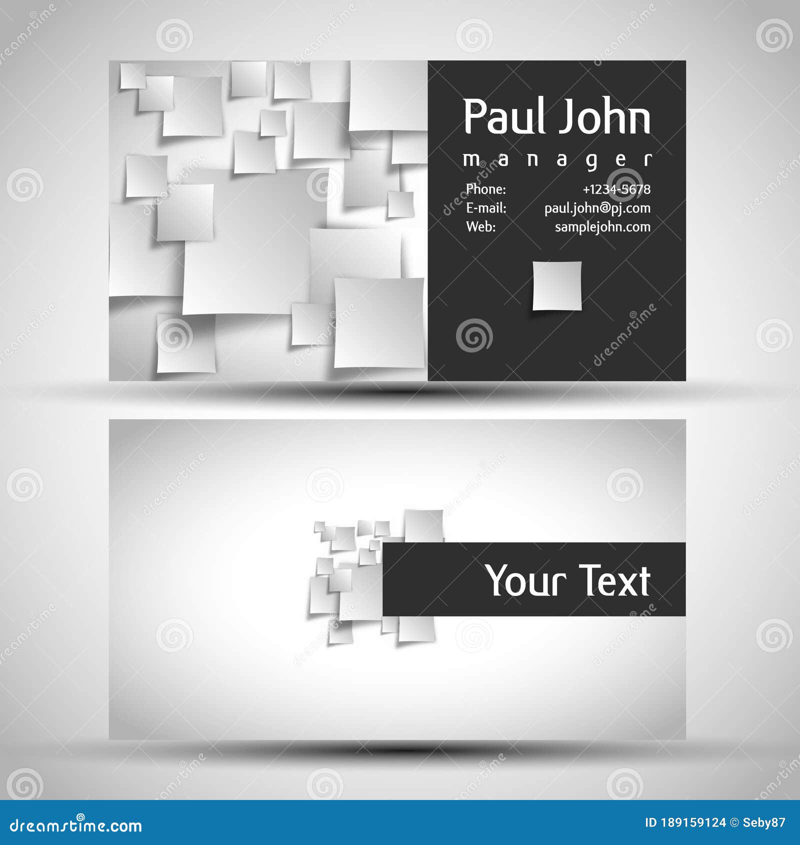 Colorful and Elegant Business Card Design with Front and Back Side ...