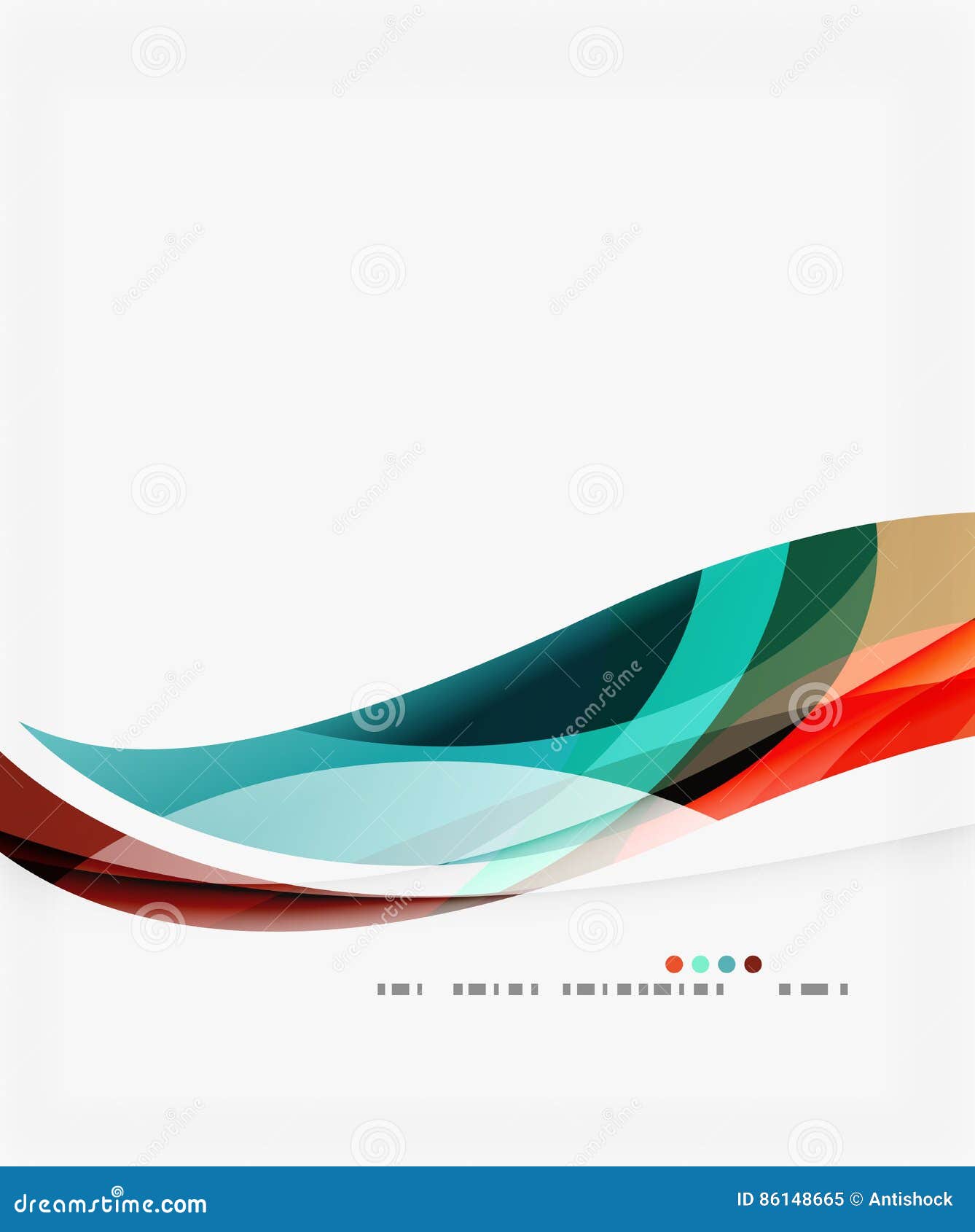 Colorful Elegant Wave Creative Layout Stock Vector - Illustration of ...