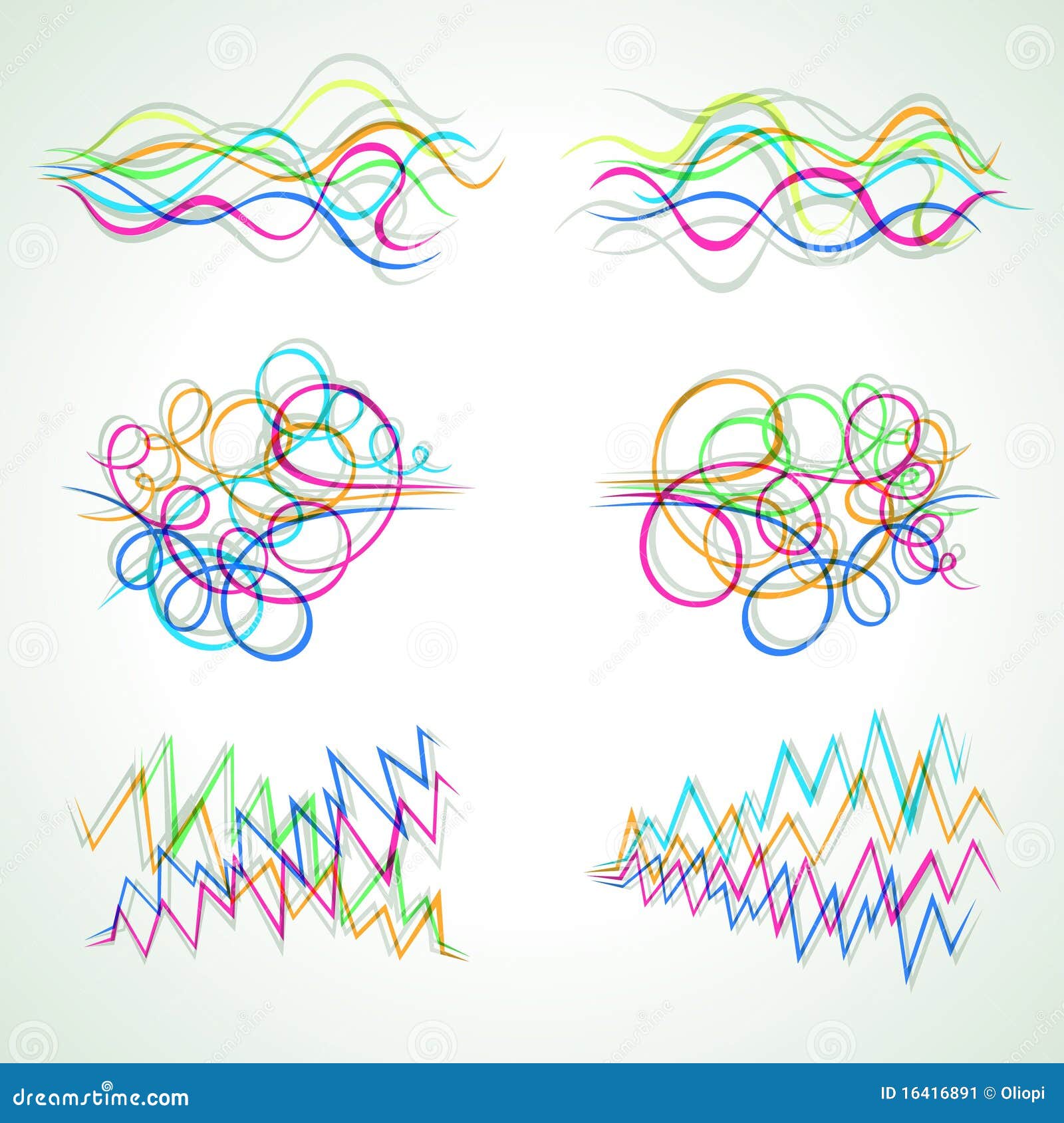 Colorful elements stock illustration. Illustration of green - 16416891