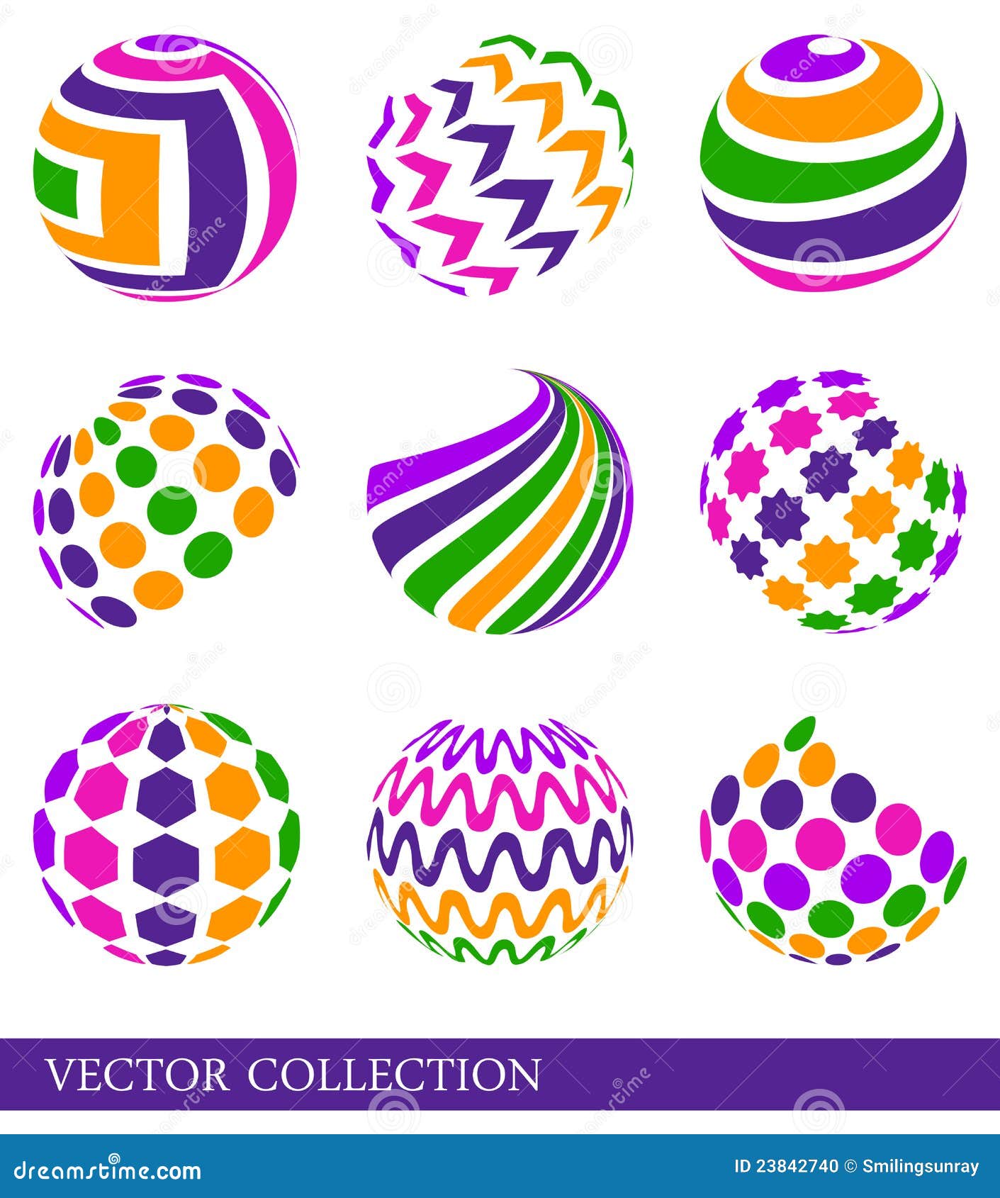 Colorful elements stock vector. Illustration of line - 23842740