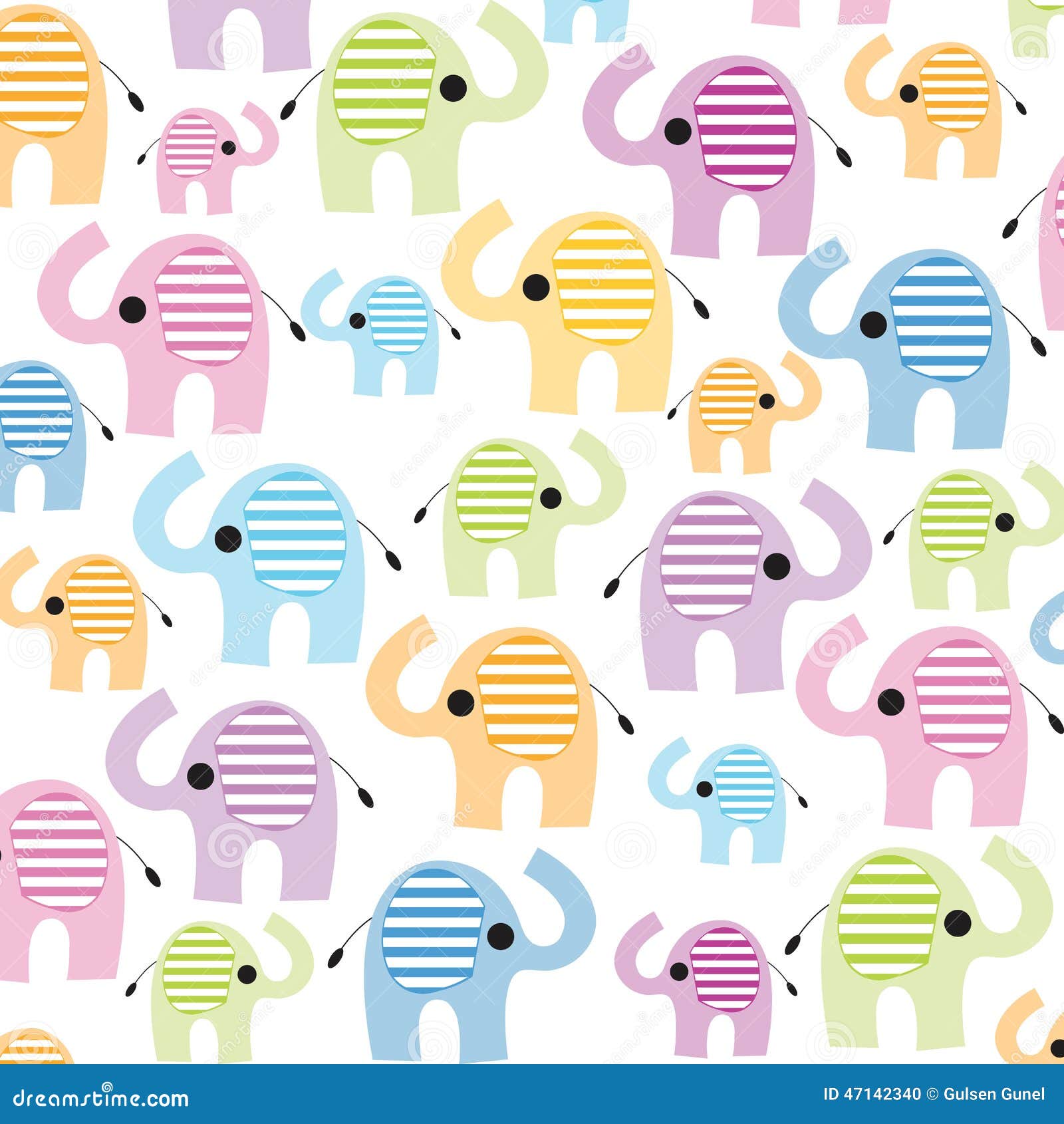 Colorful Elephant with Flowers Vector Stock Vector - Illustration of ...