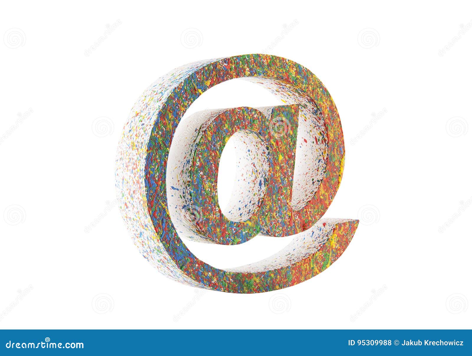 Colorful Email Symbol Isolated on White with Clipping Path Stock ...