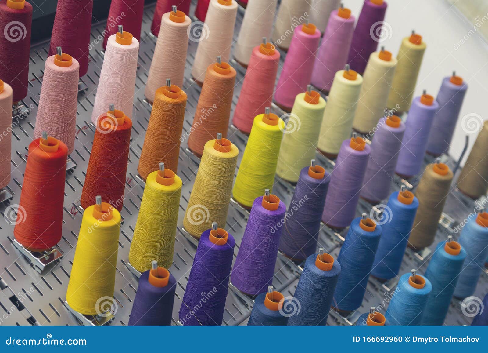 Colorful Embroidery Thread Rolls for Sewing Machine Stock Photo - Image ...