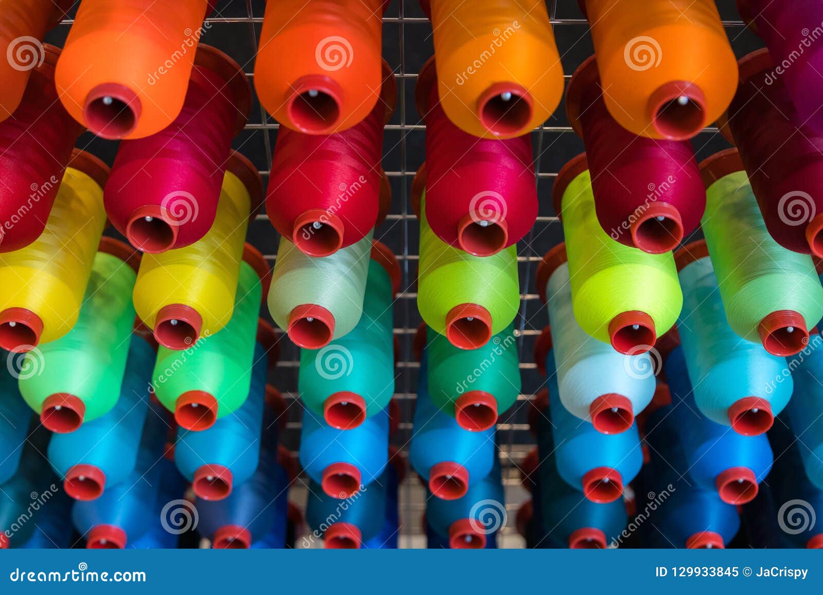 Colorful Embroidery Thread Spool Using in Garment Industry, Row Stock ...