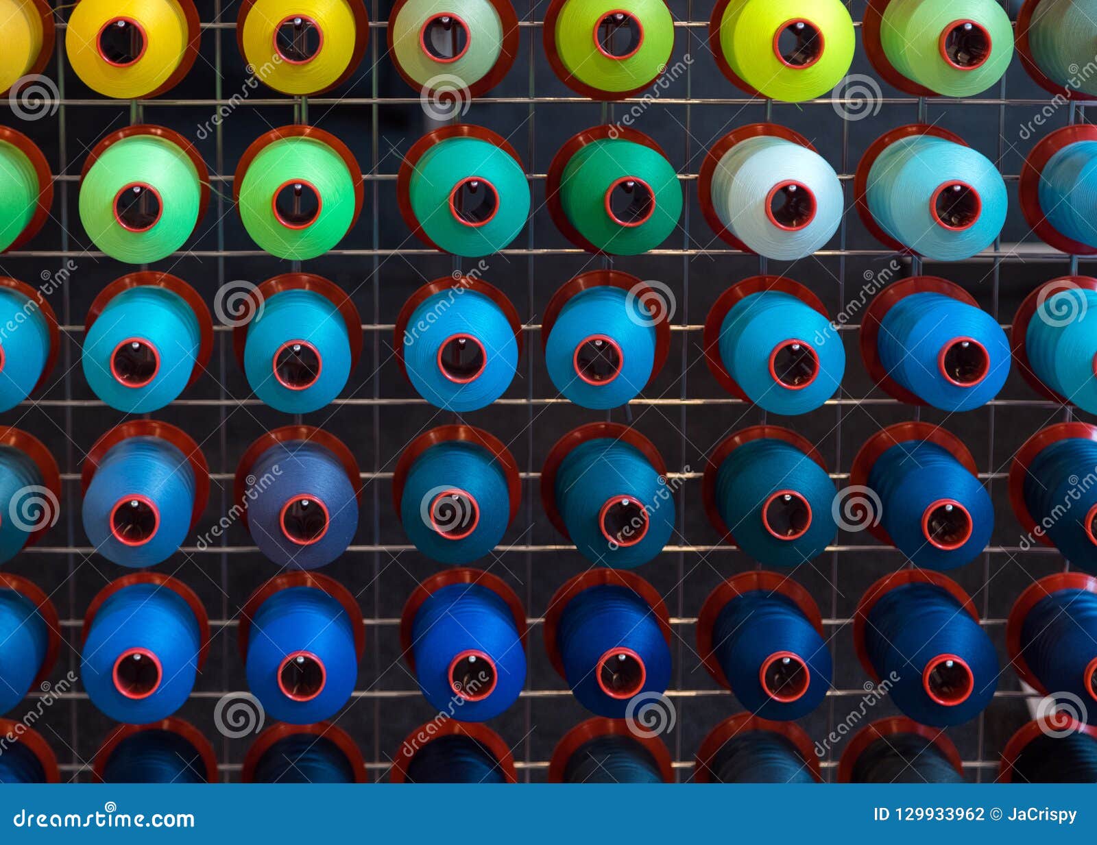Colorful Embroidery Thread Spool Using in Garment Industry, Row Stock ...