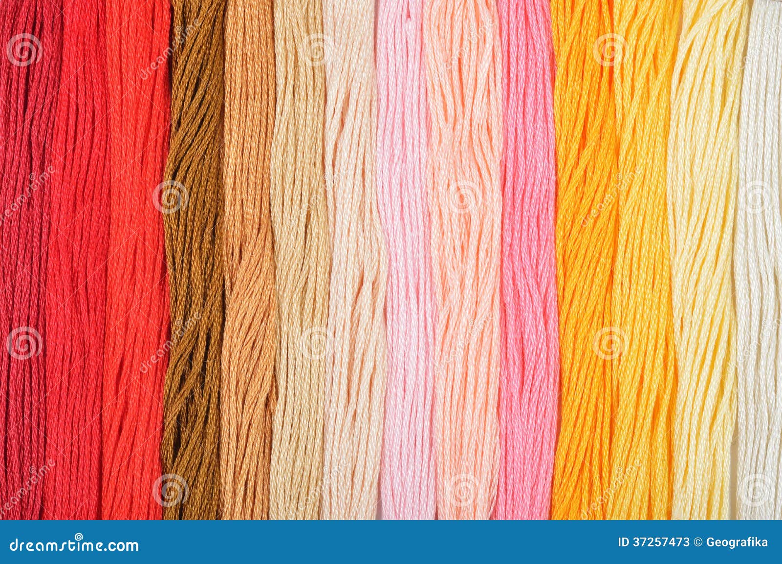Colorful Embroidery Threads. Stock Image - Image of colorful, cotton ...