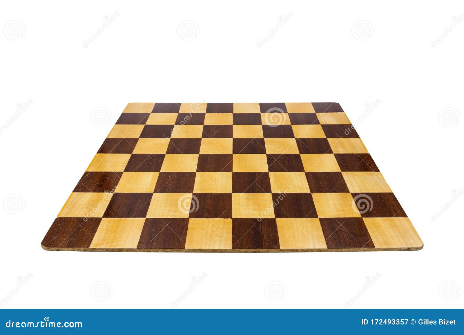 Empty Chess Board Isolated on White Stock Image - Image of checkmate ...