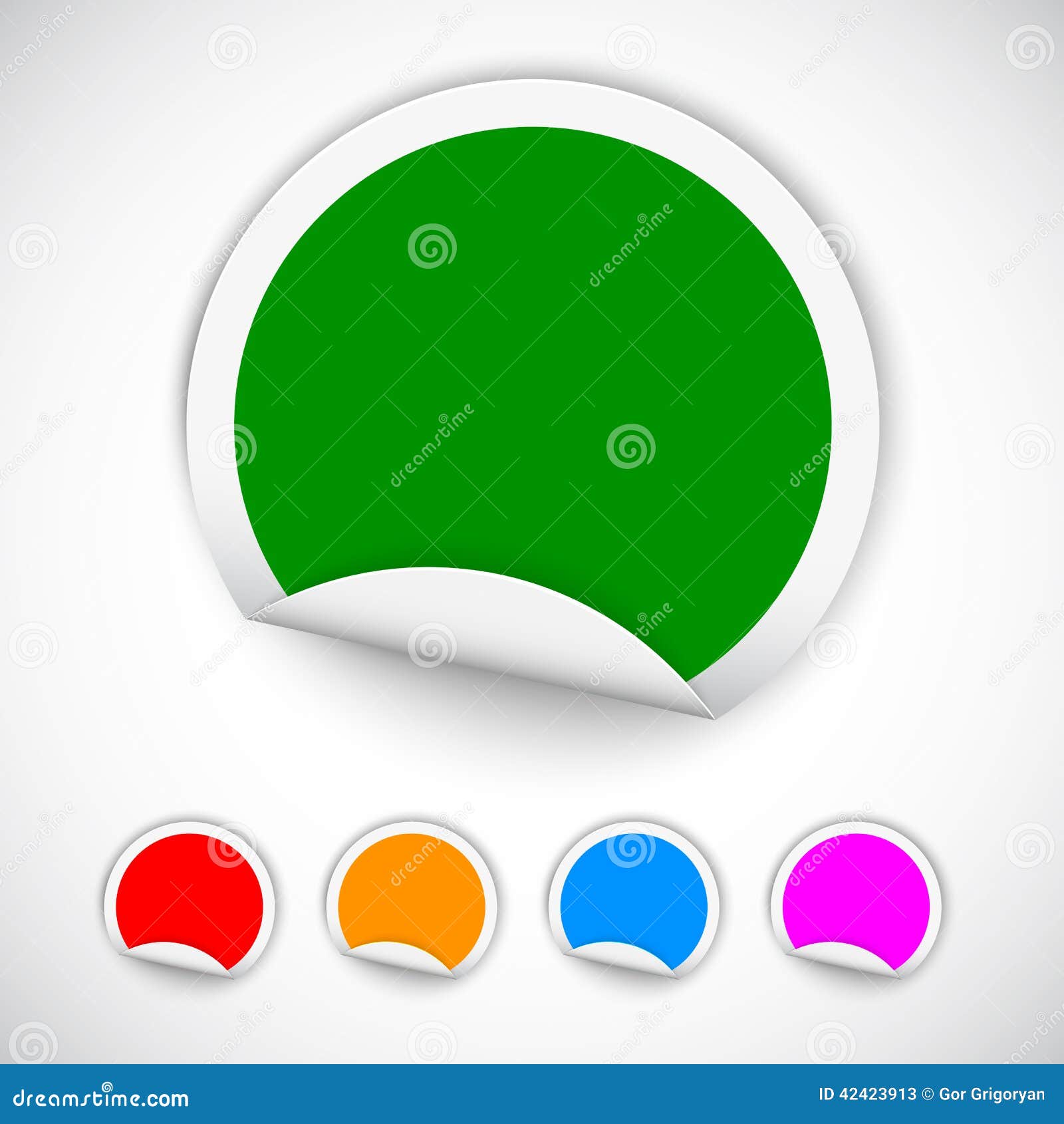 Colorful Empty Stickers Set Stock Vector - Illustration of internet ...