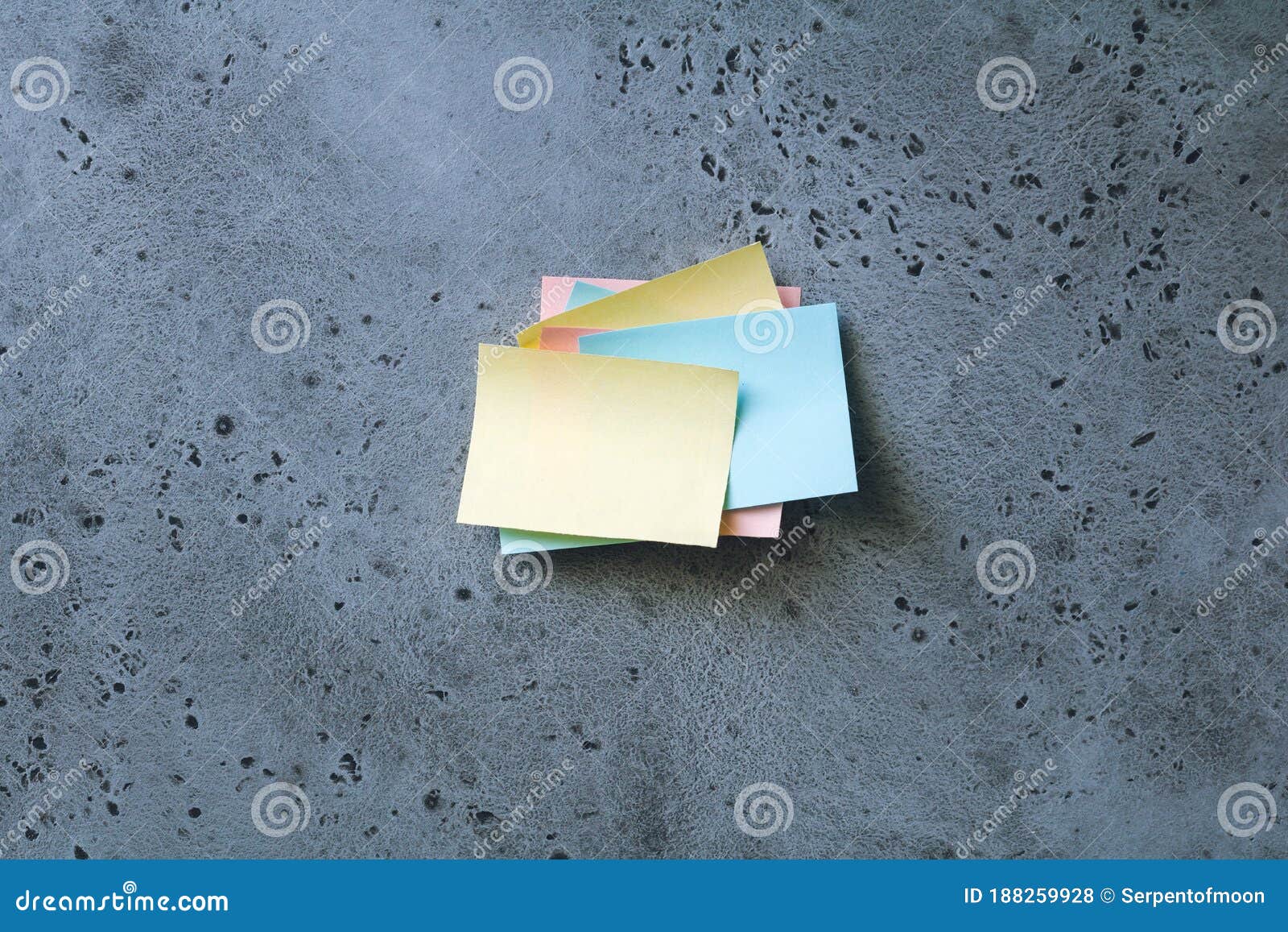 Colorful Empty Sticky Notes on a Grey Textured Background Stock Photo ...