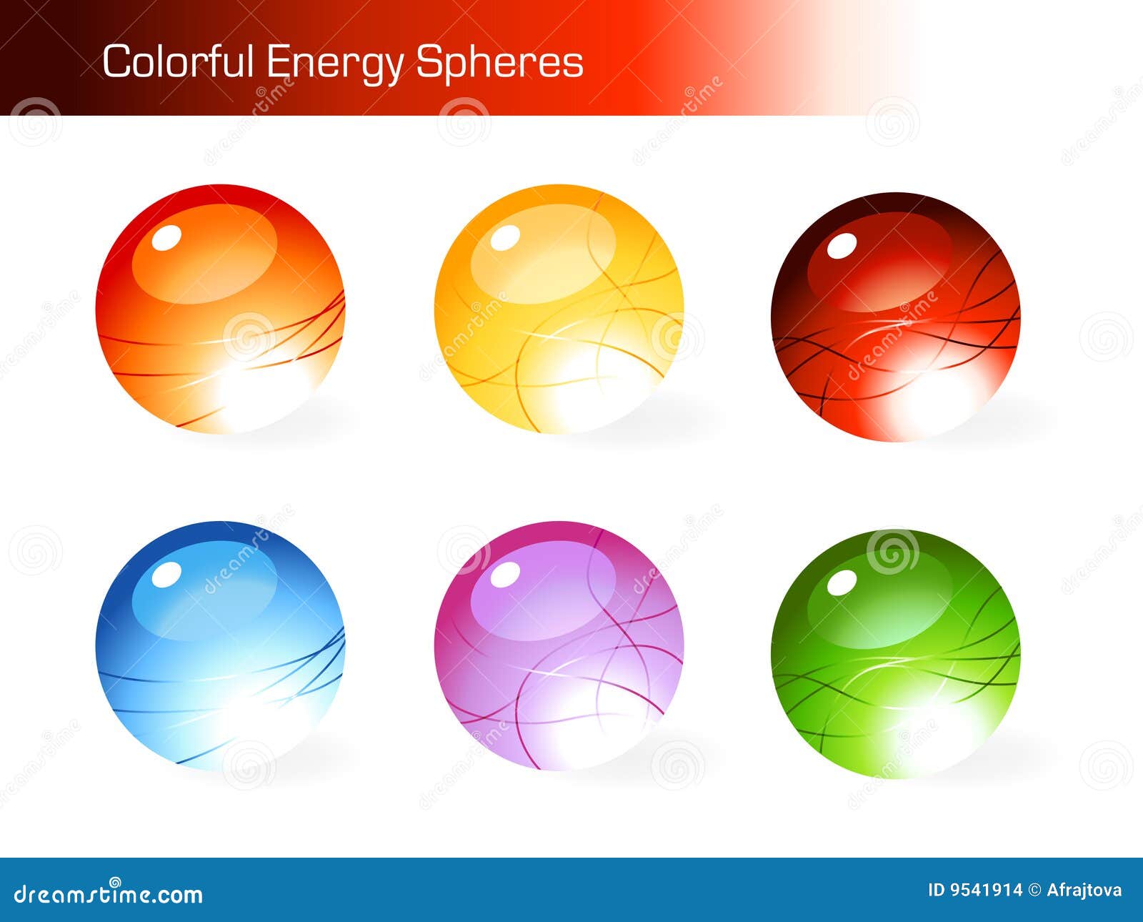 Colorful Energy Spheres stock vector. Illustration of shine - 9541914