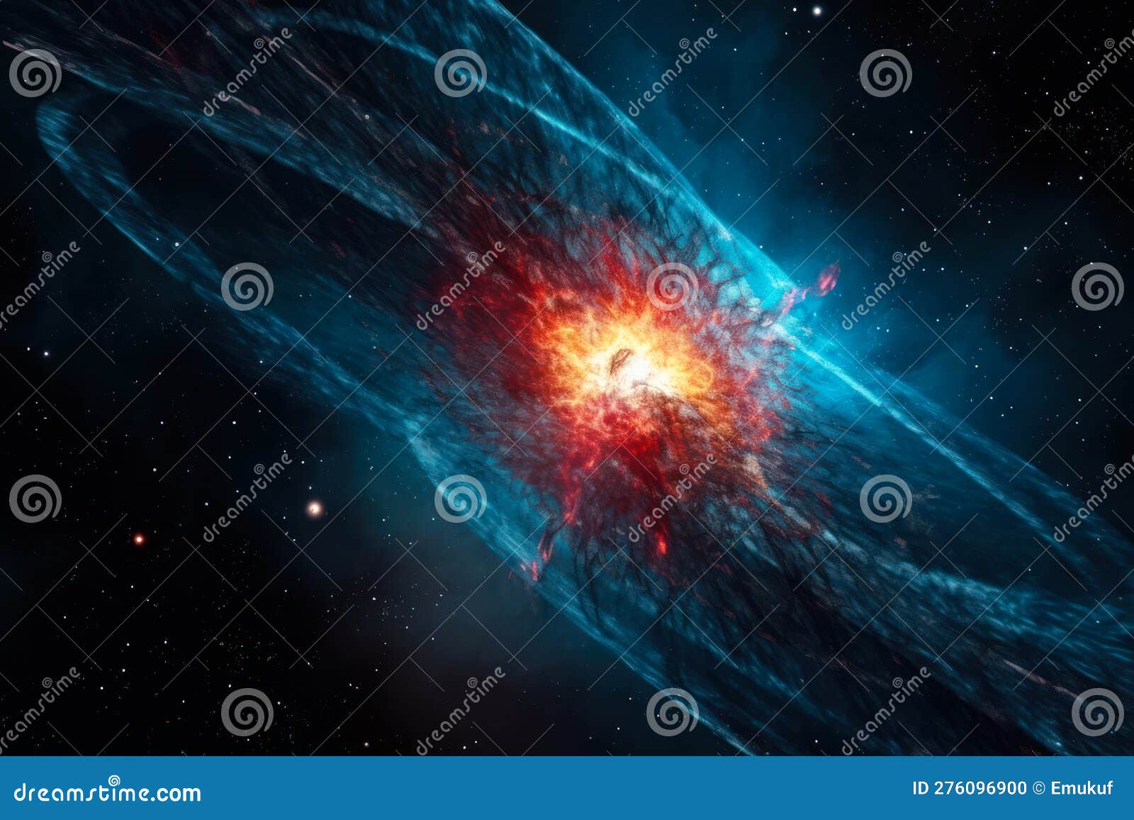 Colorful Energy Supernova Explosion in Space Abstract Background ...
