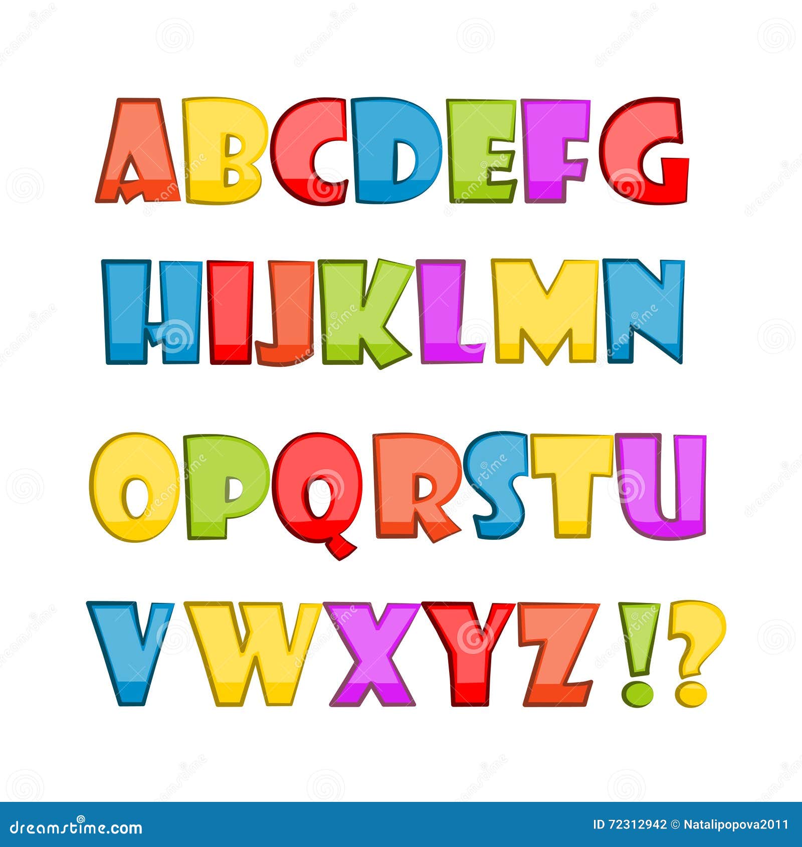 Colorful English alphabet. stock vector. Illustration of alphabet ...
