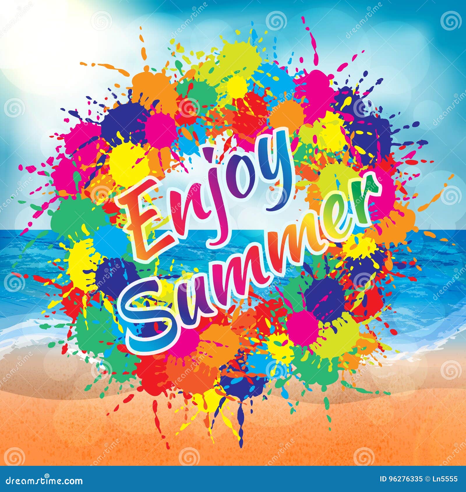 Summer Splash Spray Vector Icon In Flat Style. Summertime Illustration ...