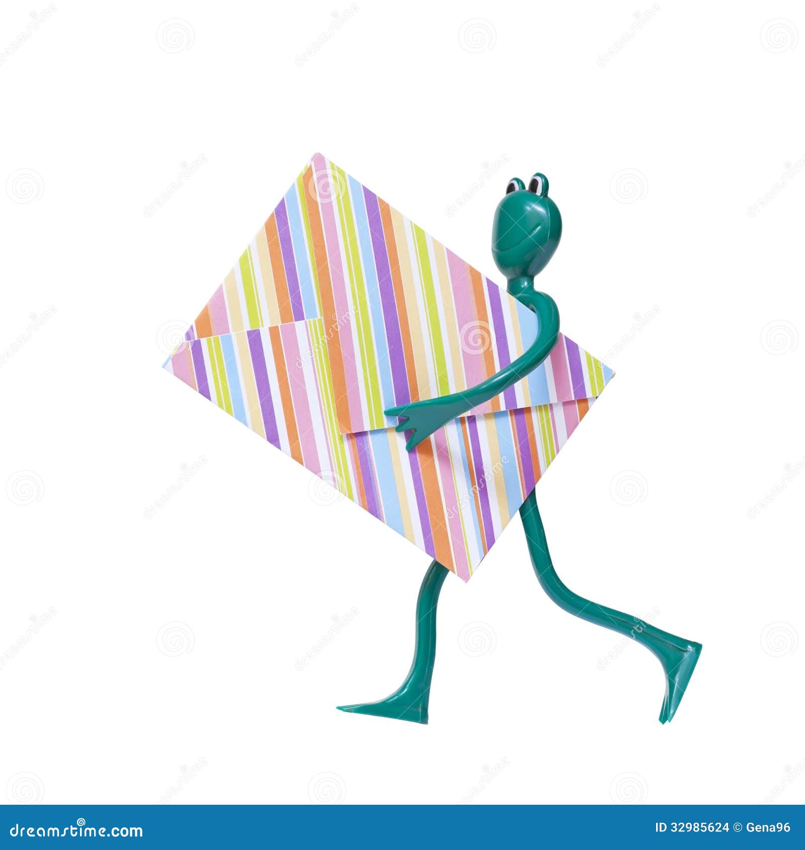 Colorful envelope and frog stock photo. Image of internet - 32985624