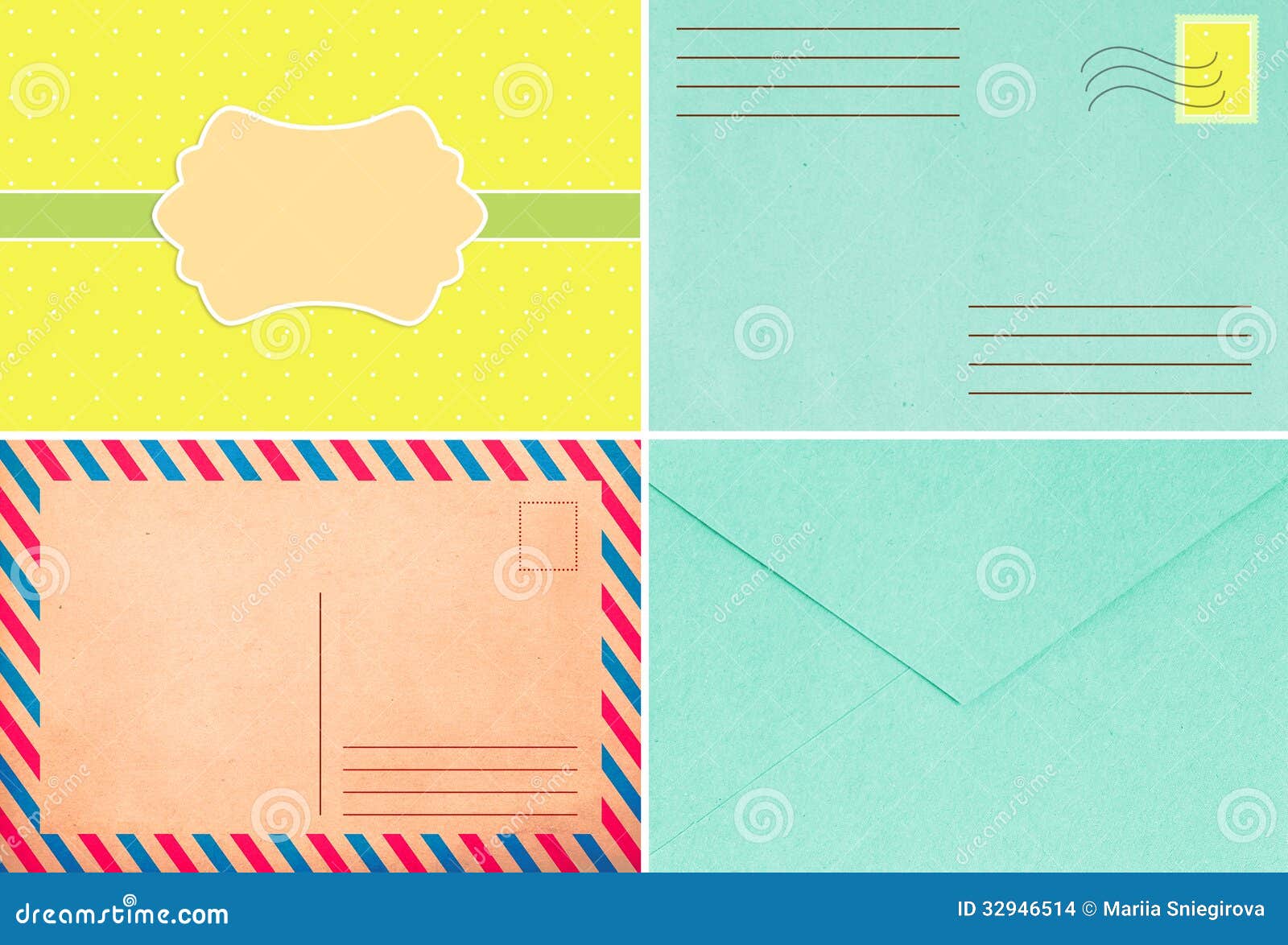 Colorful Envelope, Vintage Style, Trend, Style Stock Photo - Image of ...