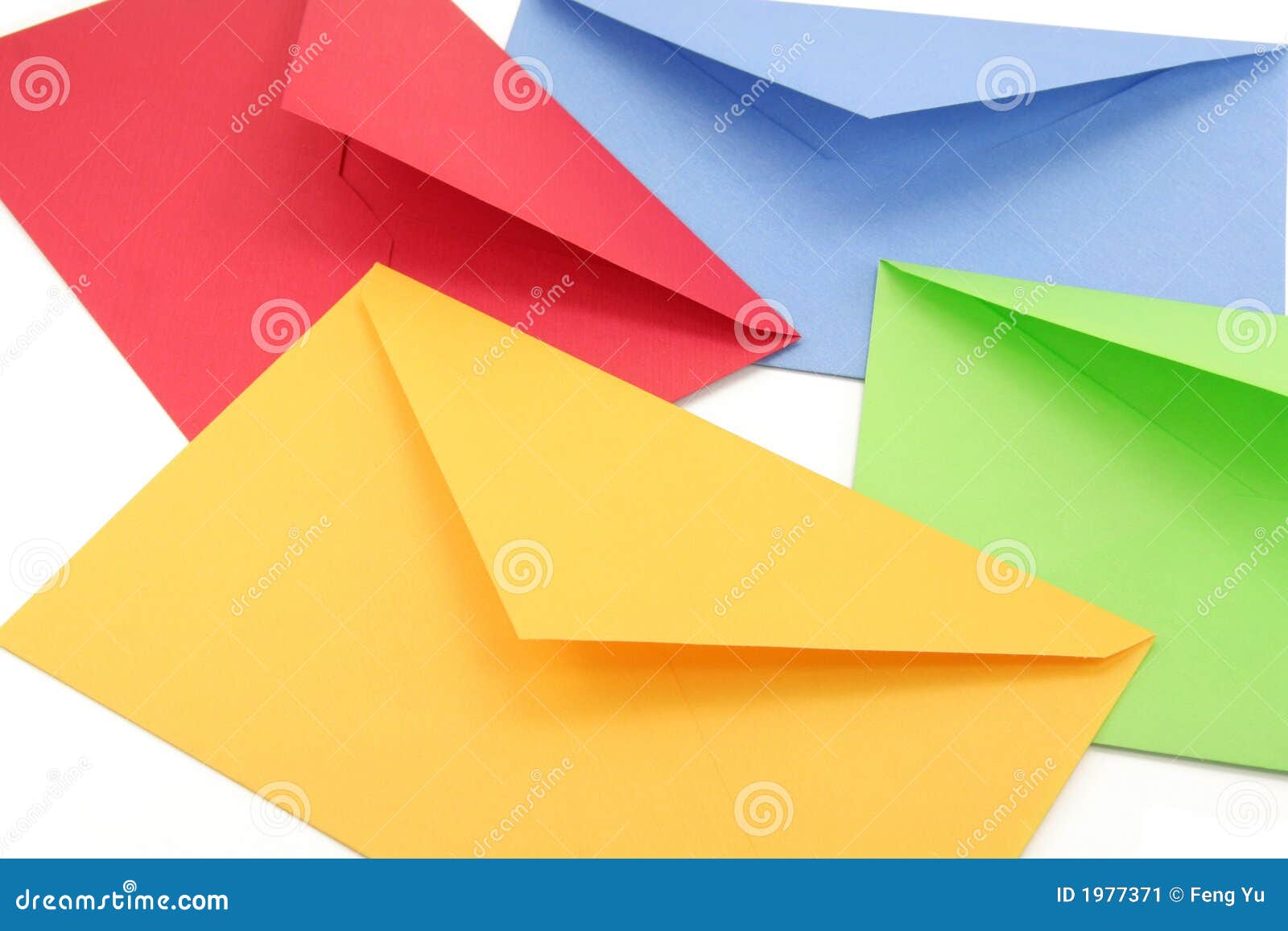 Colorful envelopes stock image. Image of mailbox, yellow - 1977371