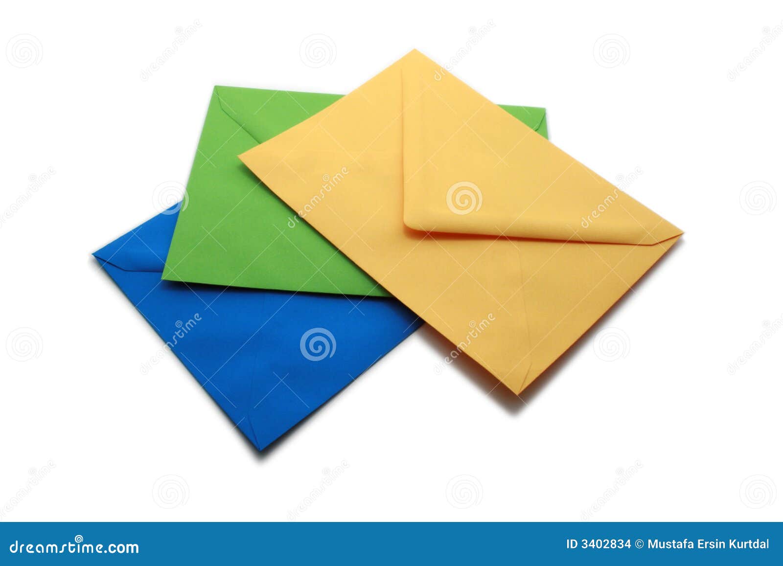 Colorful envelopes stock photo. Image of business, white - 3402834