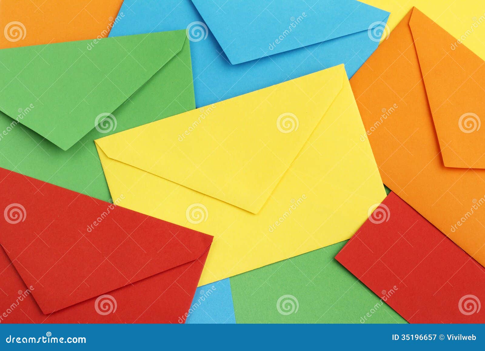 Colorful envelopes stock image. Image of contact, icon - 35196657