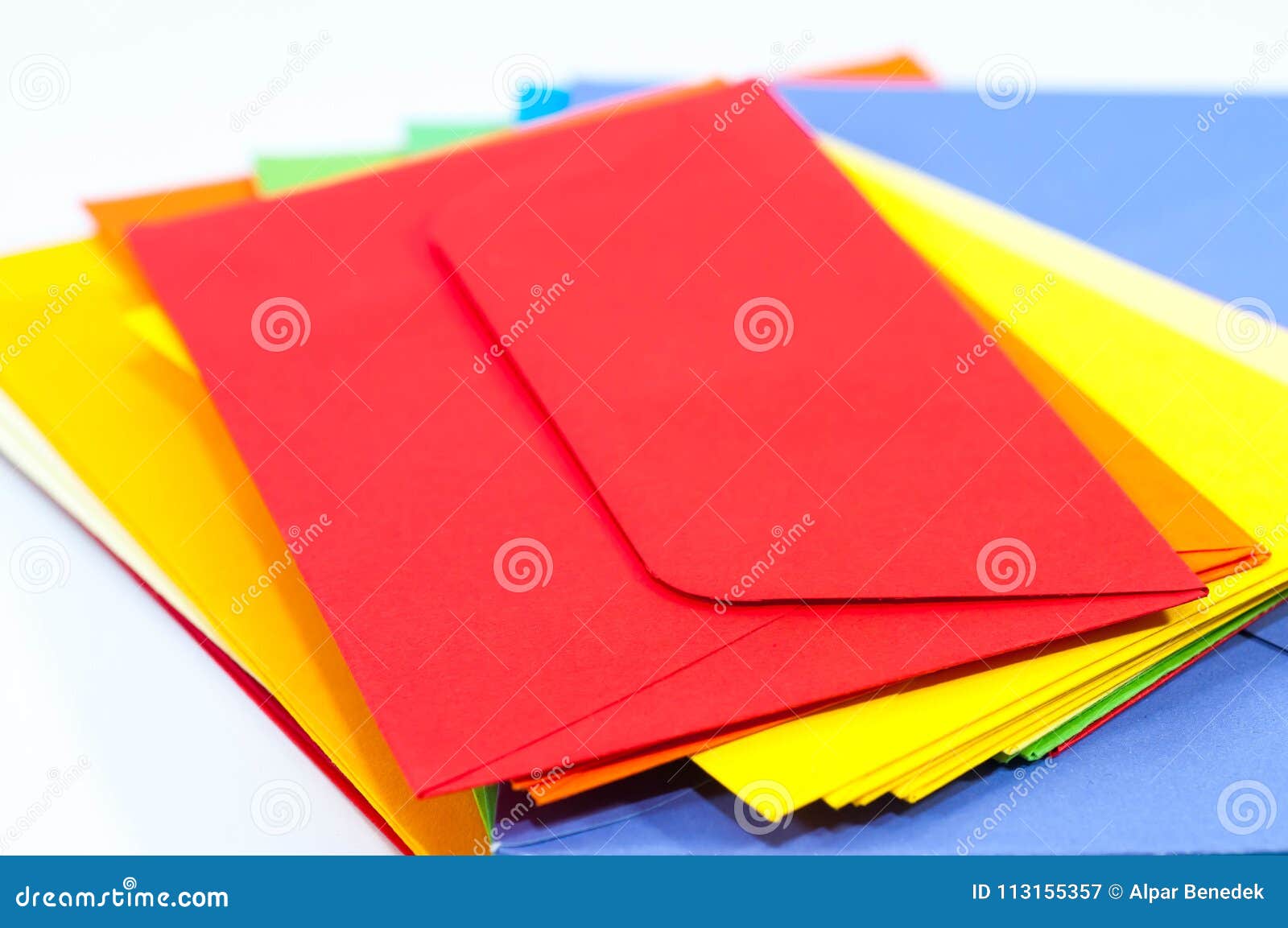 Colorful Envelopes Close Up Macro Shot Stock Image - Image of macro ...