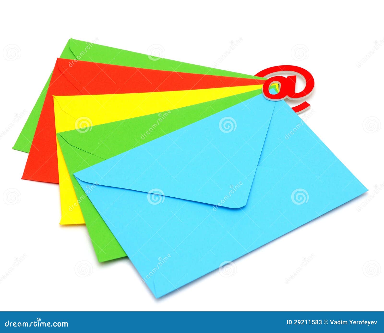 Colorful envelopes stock image. Image of isolated, clipart - 29211583
