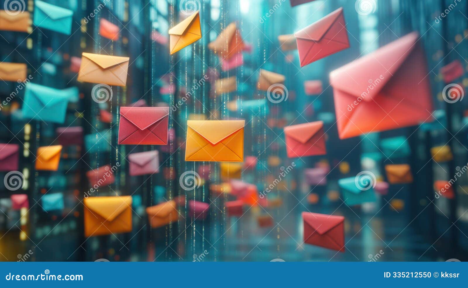 Colorful Envelopes, Colorful Envelopes Float in a Digital Environment ...