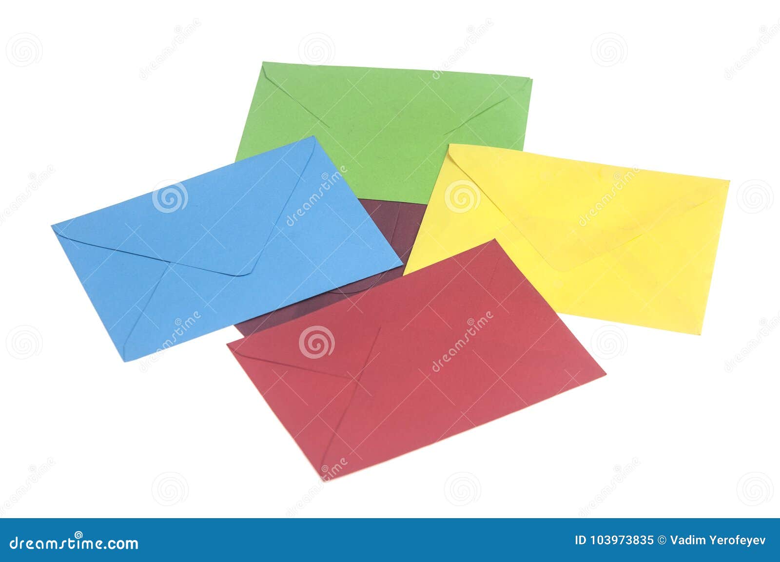 Colorful Envelopes Isolated Stock Image - Image of greeting, card ...