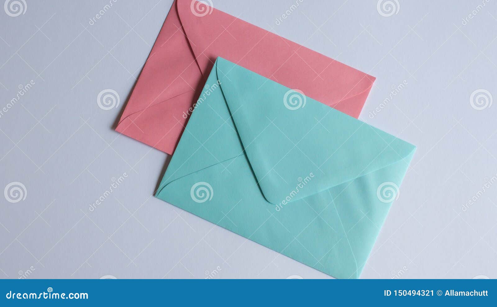Colorful Envelopes on White Stock Image - Image of brown ...