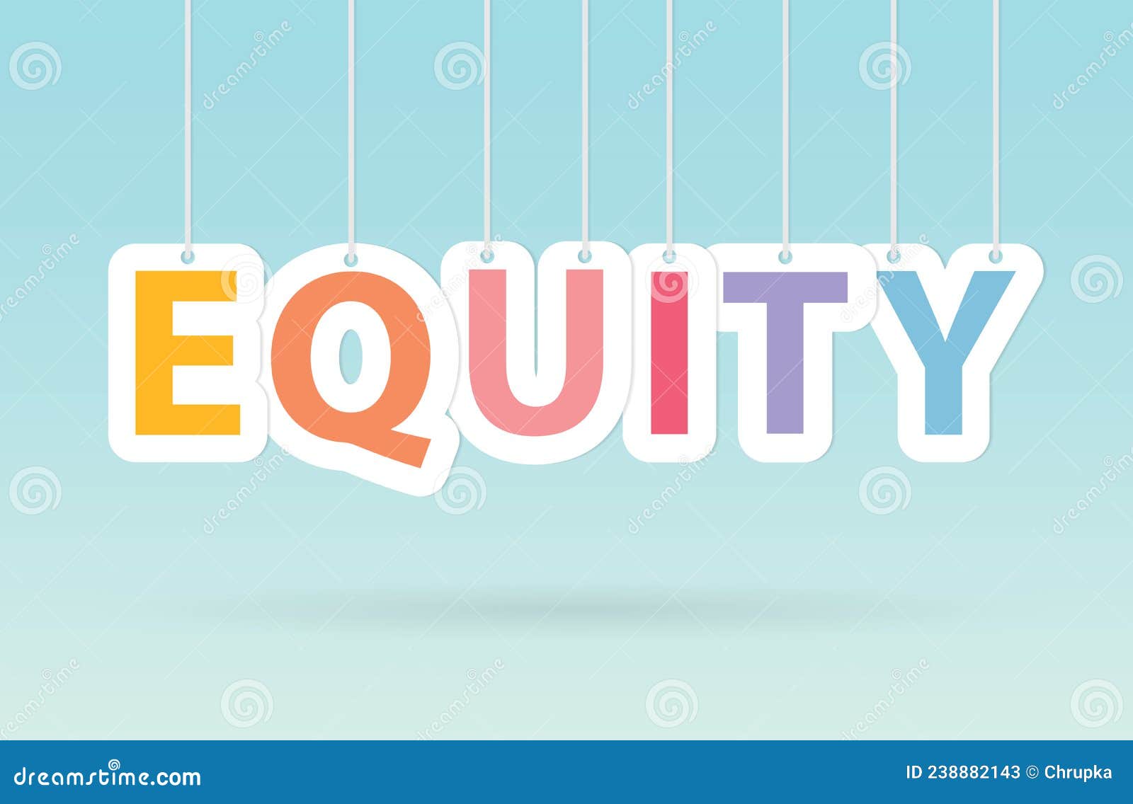 Colorful Equity Hanging Banner Stock Vector - Illustration of fairness ...