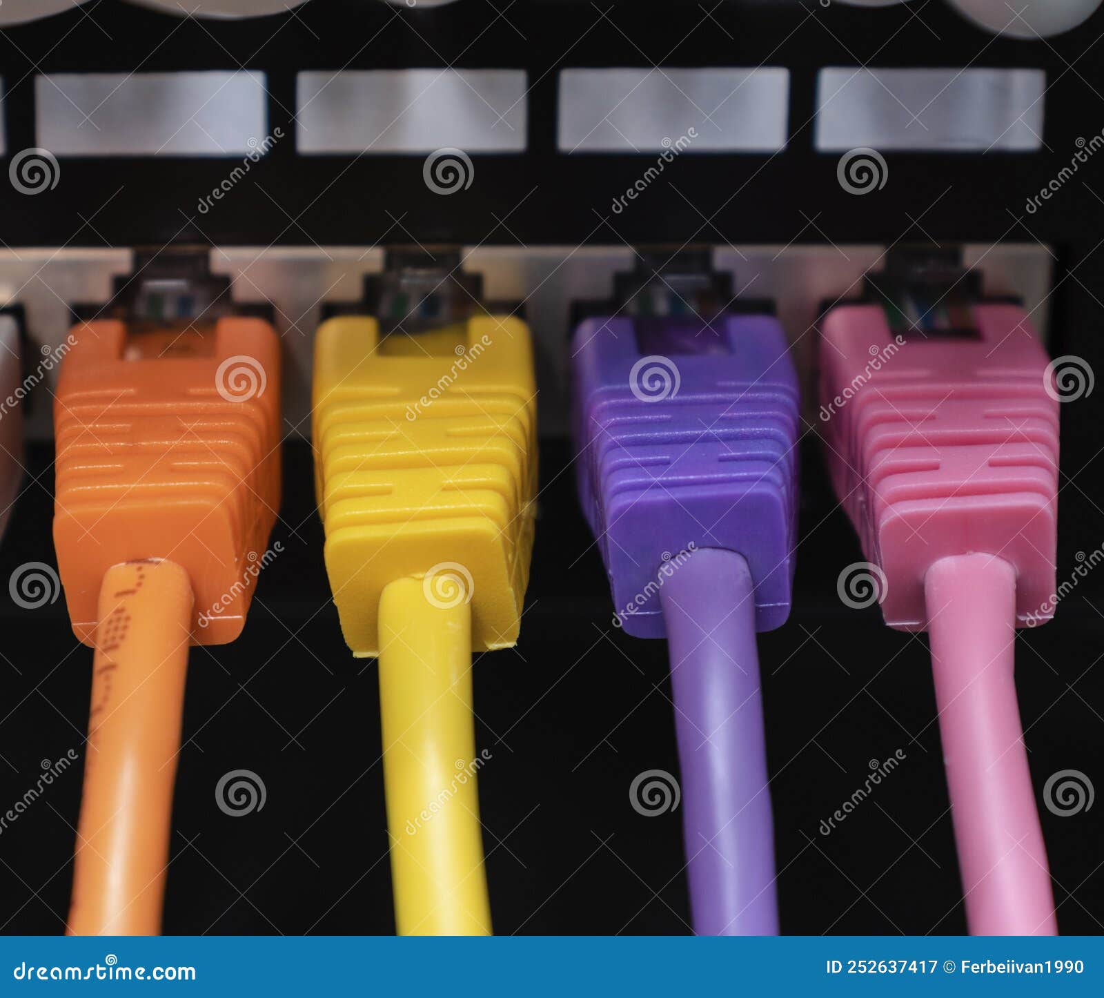 Colorful Ethernet Cables Royalty-Free Stock Photography | CartoonDealer ...