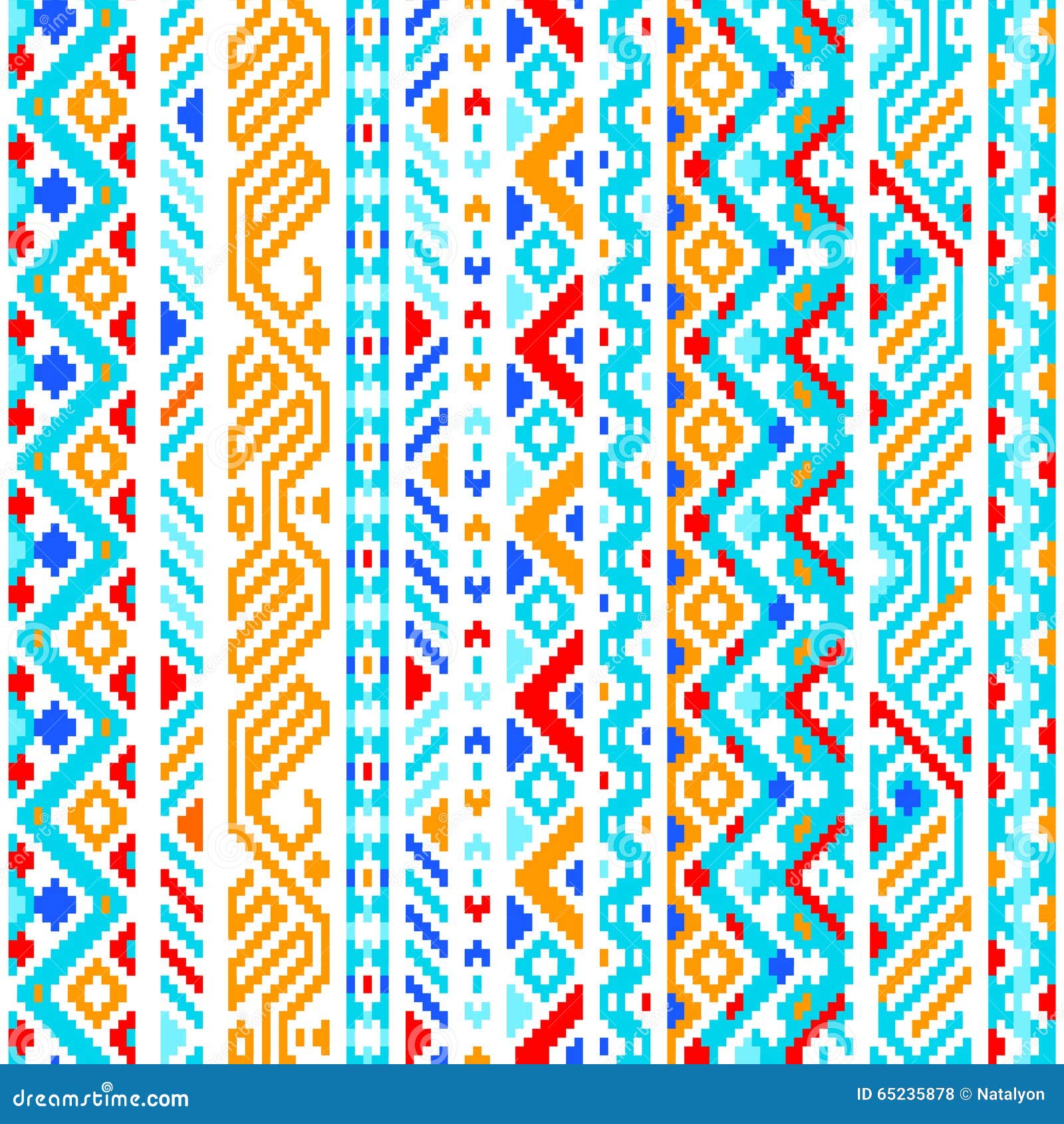 Aztec Seamless Pattern, Black White Vector Illustration | CartoonDealer ...