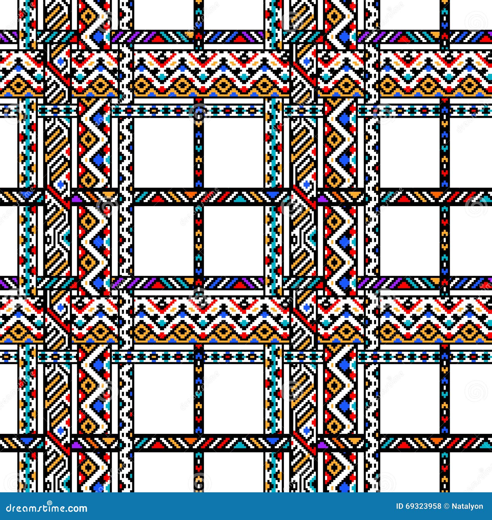 Geometric Aztec Ethnic Pattern Design For Print Background Or Wallpaper