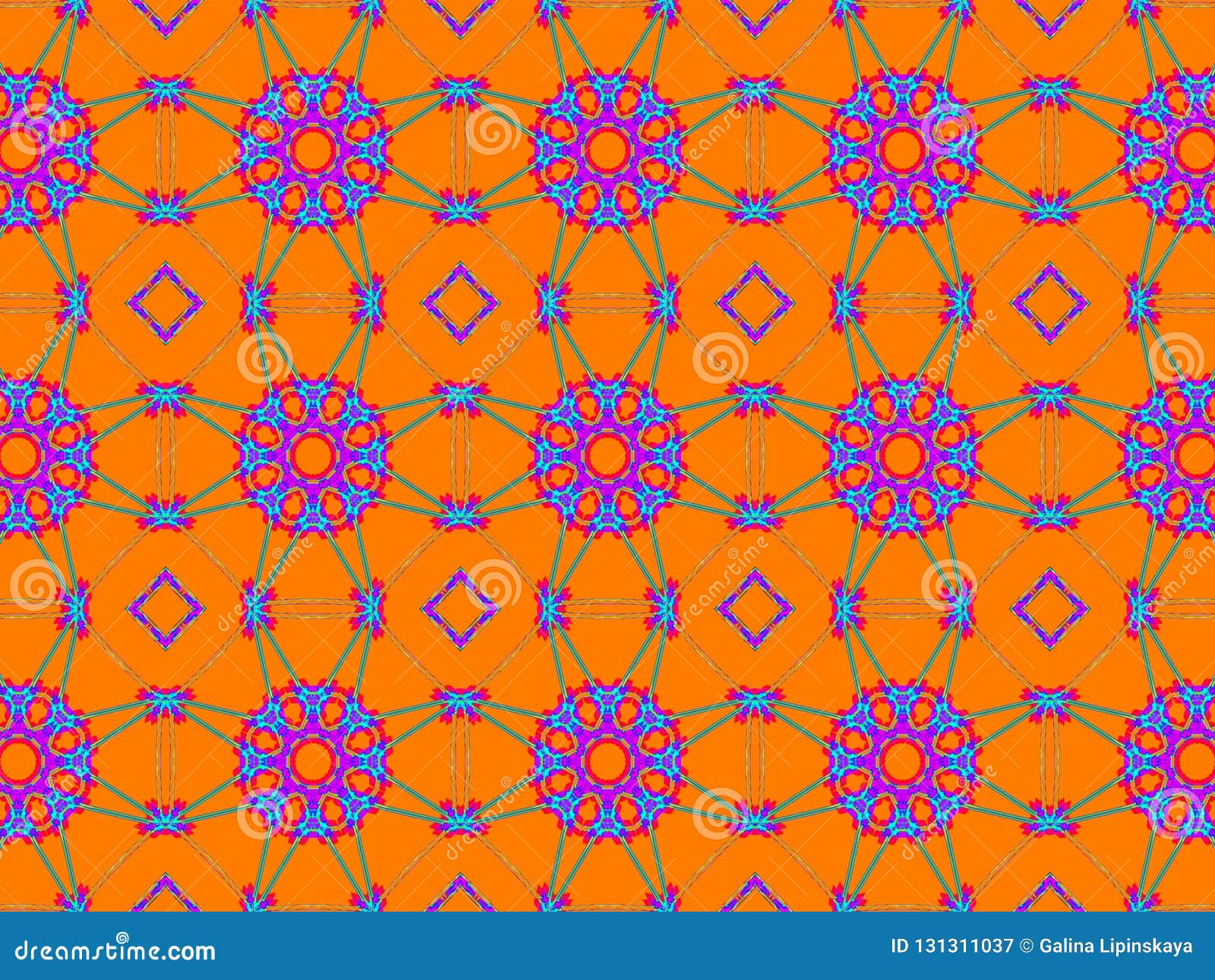 Colorful Ethnic Ornament. Arabesque Style Stock Illustration ...